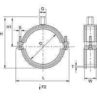 Buisbeugel Perfect R met inlage M8/M10 3" - 88-92 mm EV, UC1190888 | UC ...